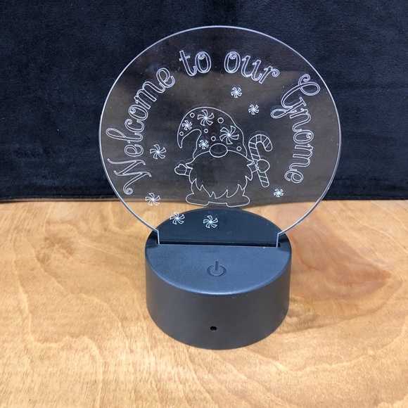 Holiday | Peppermint Gnome 3d Remote Control Led Light Night Table Desk ...